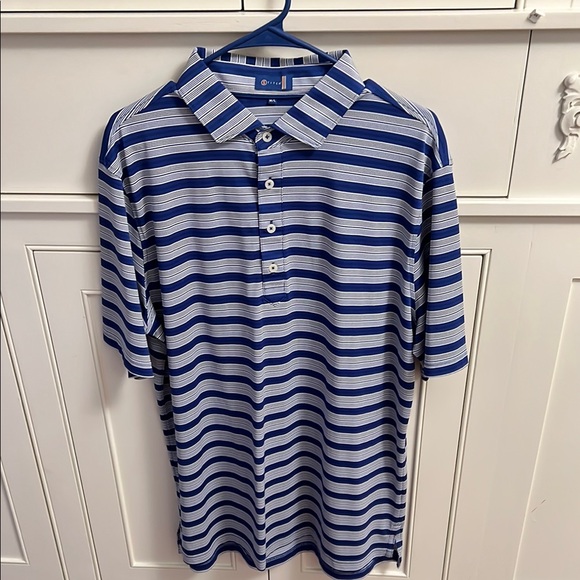 Shirts | Blue Striped Polo Shirt | Poshmark